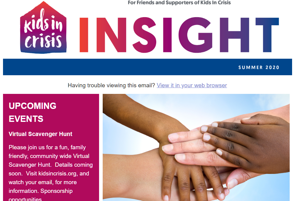 Summer 2020 Insight Newsletter | Kids In Crisis